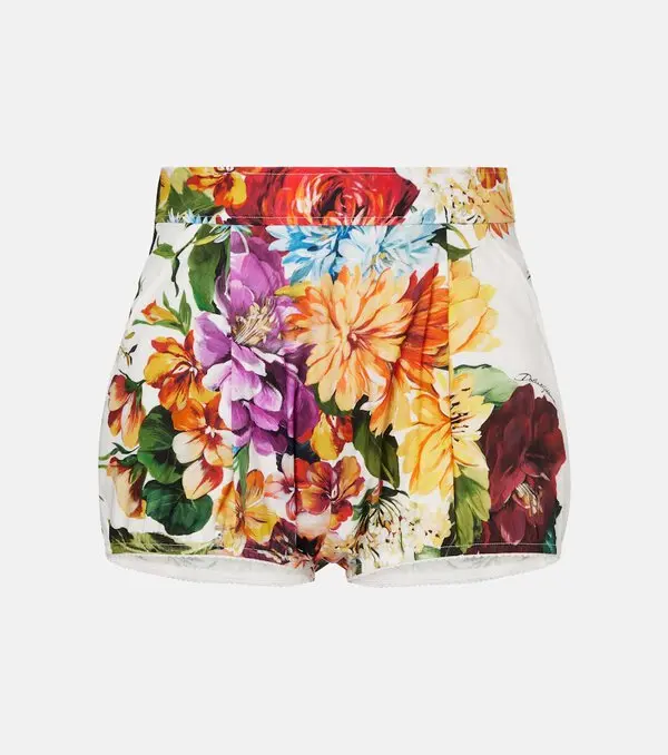 Dolce & Gabbana Floral Cotton Poplin Shorts - Multicoloured