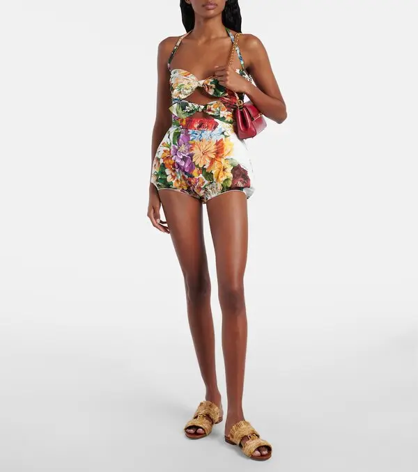 Dolce & Gabbana Floral Cotton Poplin Shorts - Multicoloured