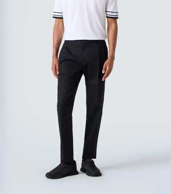 Dolce & Gabbana Cotton Straight Leg Pants