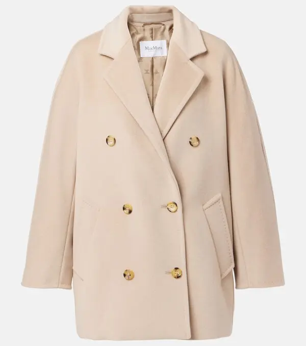Max Mara Rebus Wool And Cashmere Coat - Beige