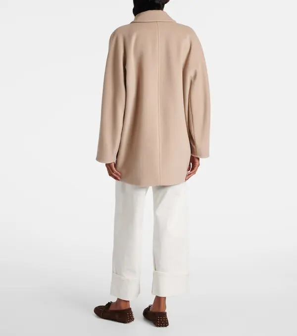 Max Mara Rebus Wool And Cashmere Coat - Beige