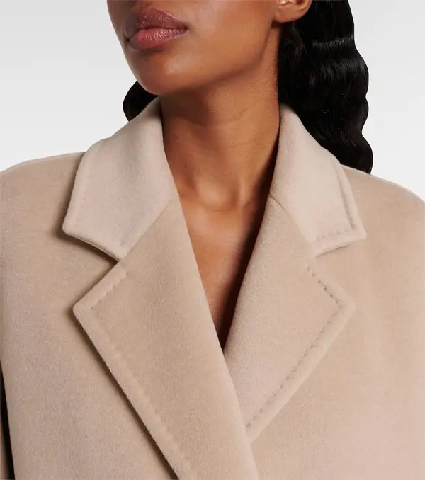 Max Mara Rebus Wool And Cashmere Coat - Beige