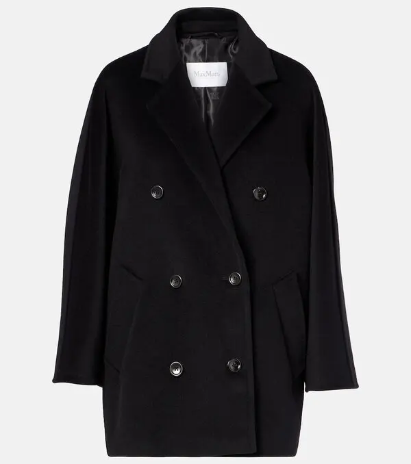 Max Mara Rebus Wool And Cashmere Coat - Black