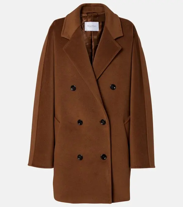 Max Mara Rebus Wool And Cashmere Coat - Brown