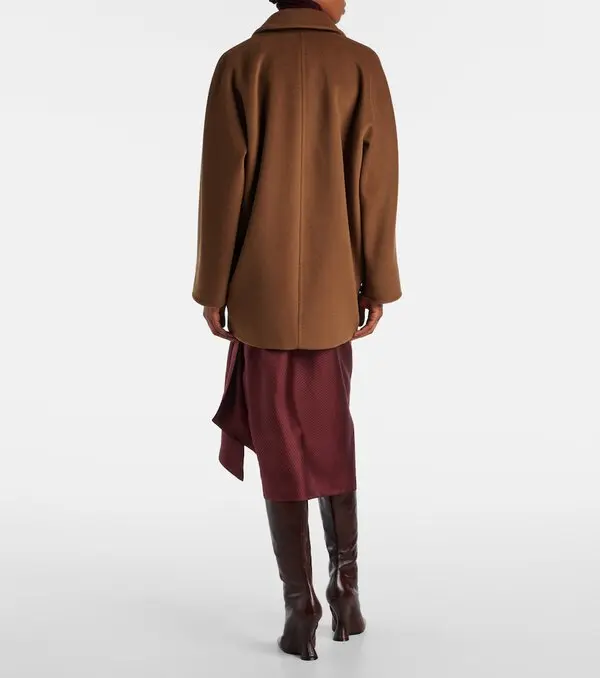 Max Mara Rebus Wool And Cashmere Coat - Brown