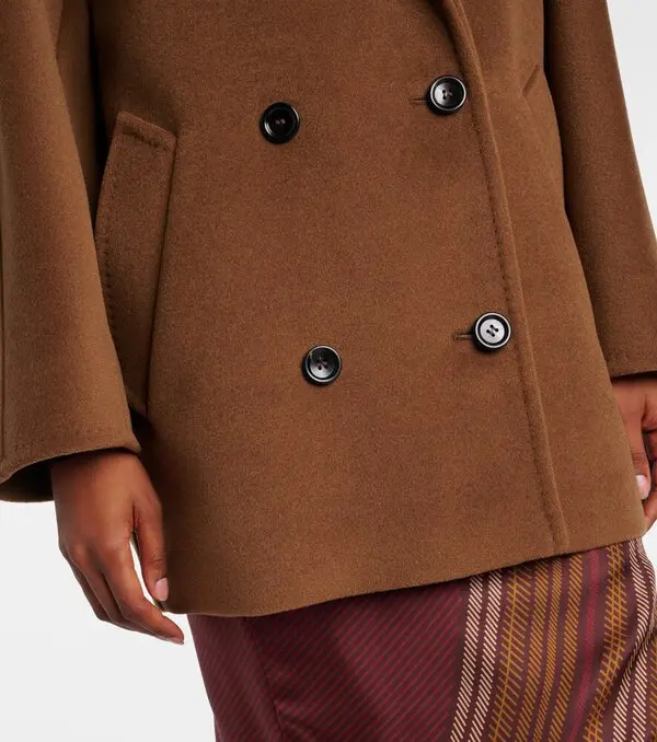 Max Mara Rebus Wool And Cashmere Coat - Brown
