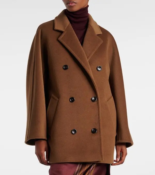 Max Mara Rebus Wool And Cashmere Coat - Brown