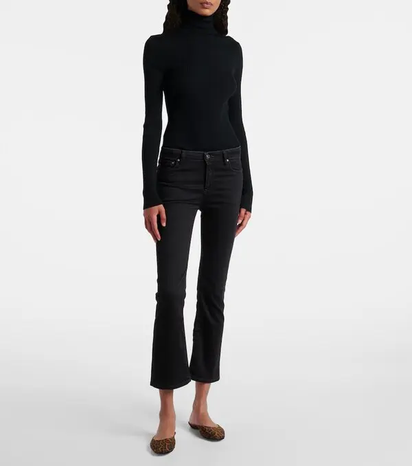 Ag Jodi Cropped Flare Jeans - Black