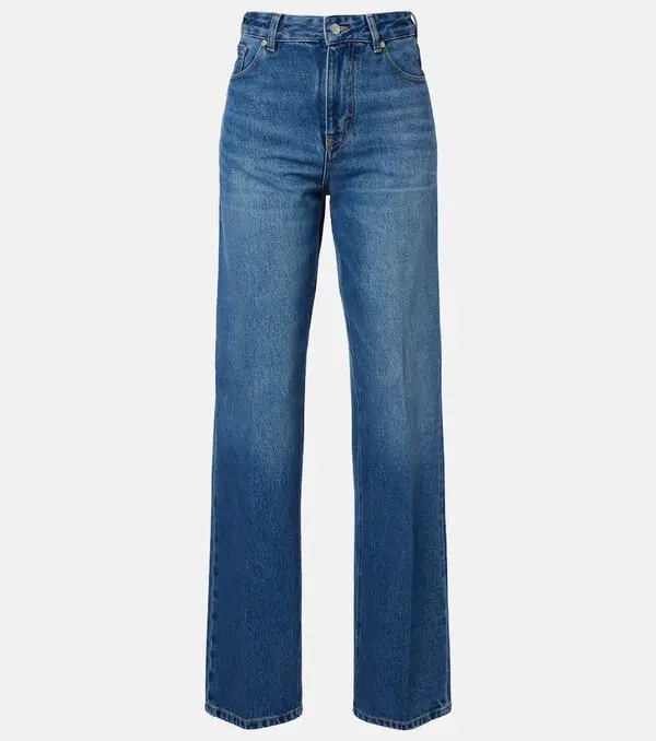 Victoria Beckham High-rise Wide-leg Jeans In Mid Wash - Blue