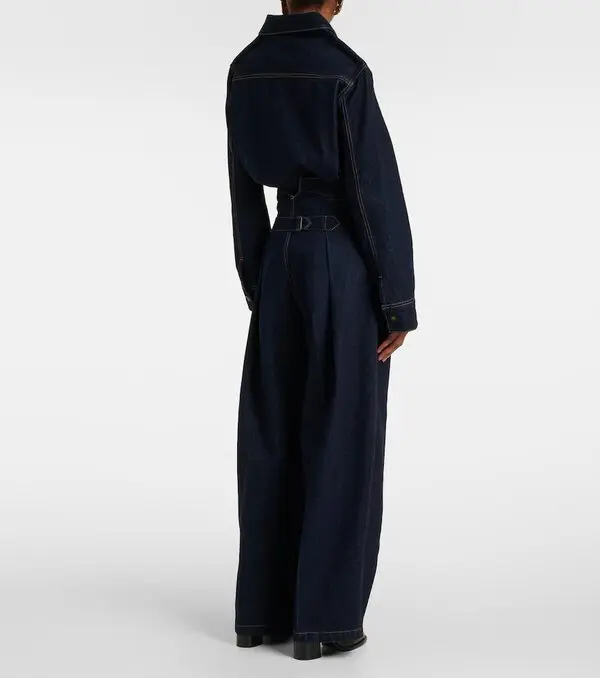 Victoria Beckham High-rise Wide-leg Jeans In Mid Wash - Blue