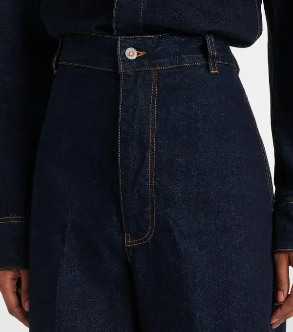Victoria Beckham High-rise Wide-leg Jeans In Mid Wash - Blue