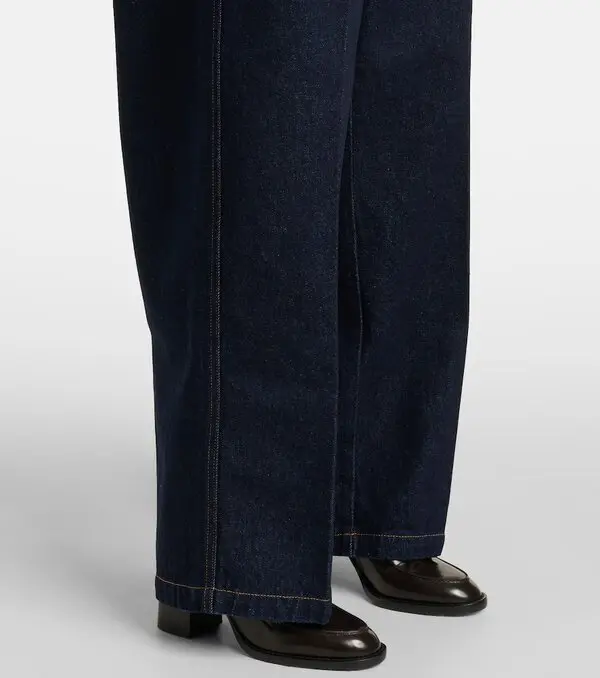 Victoria Beckham High-rise Wide-leg Jeans In Mid Wash - Blue