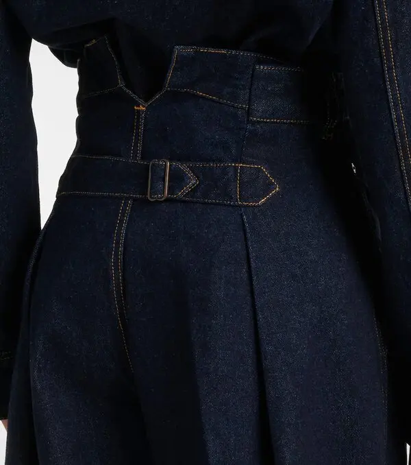 Victoria Beckham High-rise Wide-leg Jeans In Mid Wash - Blue