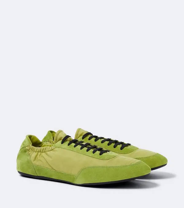 Prada Collapse Re-nylon And Suede Sneakers - Yellow