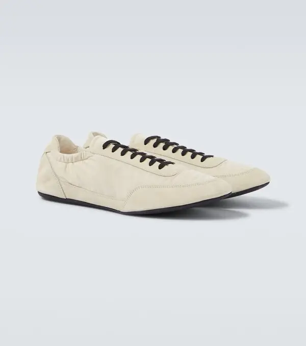 Prada Collapse Re-nylon And Suede Sneakers - White