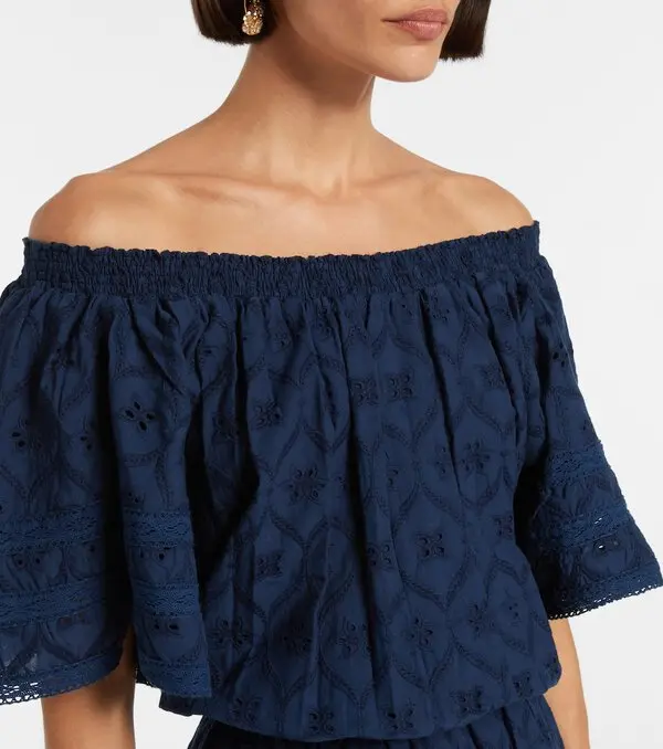 Melissa Odabash Micha Broderie Anglaise Cotton Mini Dress