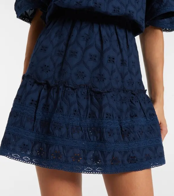 Melissa Odabash Micha Broderie Anglaise Cotton Mini Dress