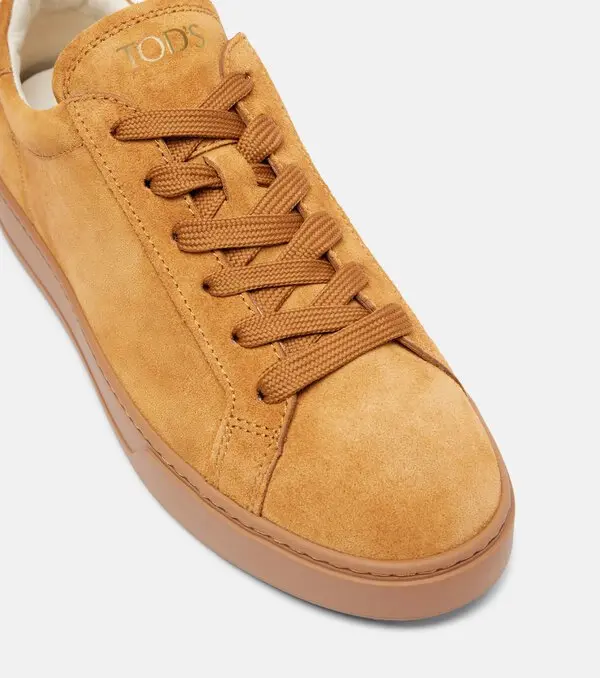 TOD'S Suede Round Toe Sneakers