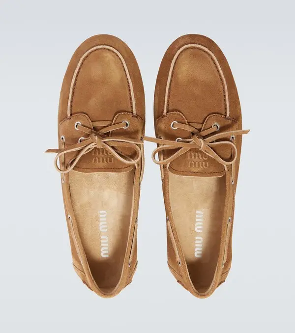 Miu Miu Suede Boat Shoes