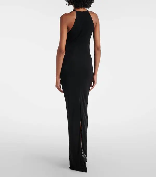 TOM FORD Cutout Halterneck Crepe Jersey Gown