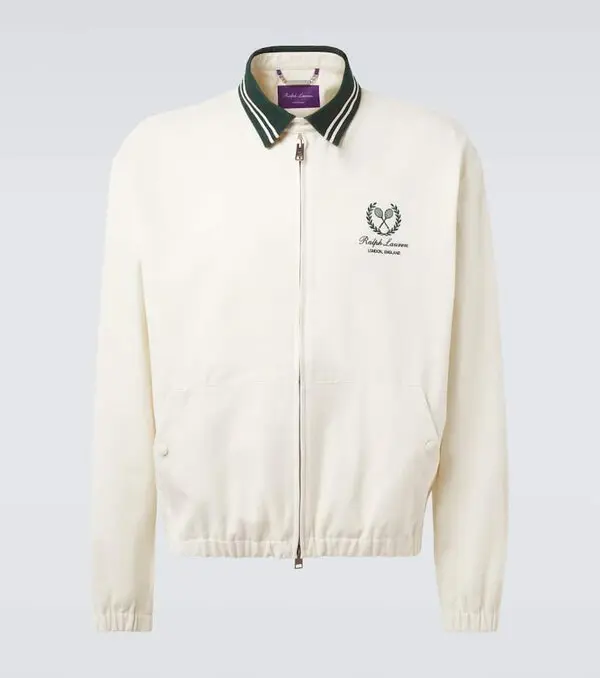 Ralph Lauren Cotton And Cashmere Bomber Jacket - White