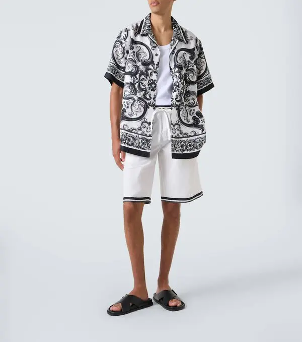 Dolce & Gabbana Majolica Cotton Shorts