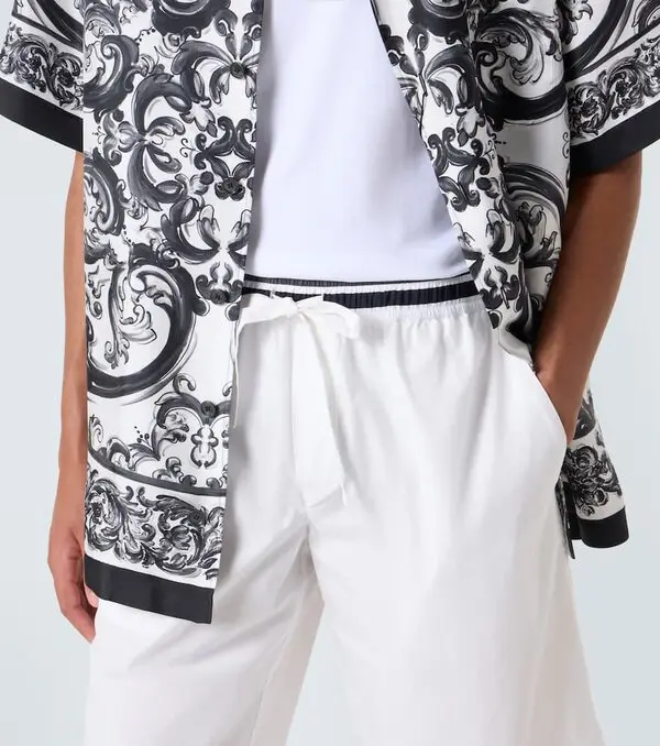 Dolce & Gabbana Majolica Cotton Shorts