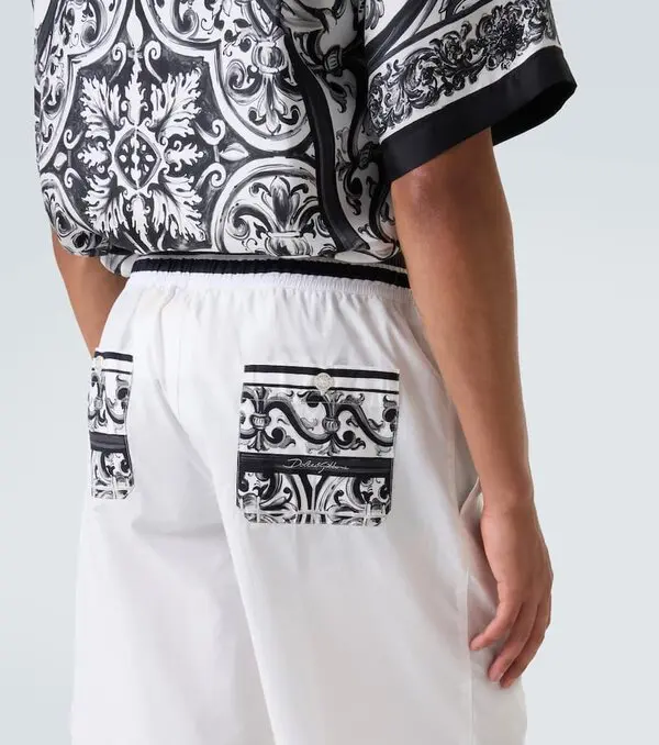 Dolce & Gabbana Majolica Cotton Shorts