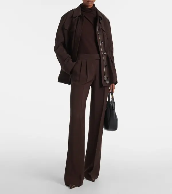 TOM FORD Cashmere Cotton Turtleneck Sweater - Brown