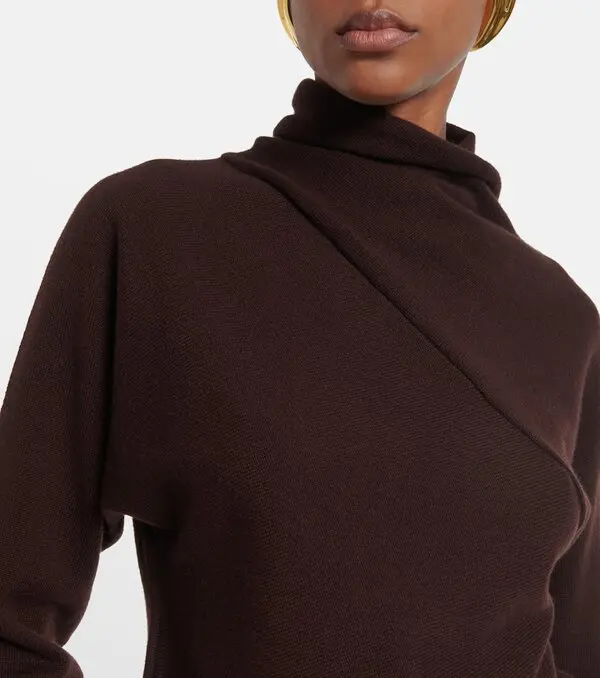 TOM FORD Cashmere Cotton Turtleneck Sweater - Brown