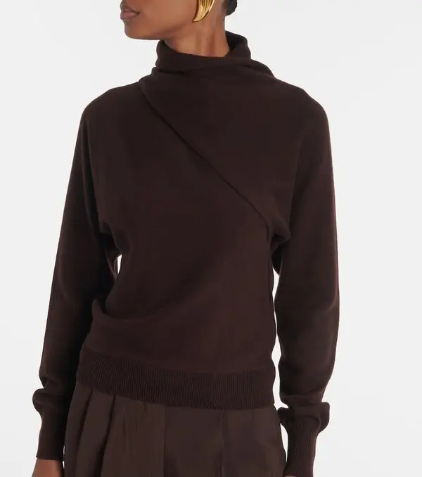 TOM FORD Cashmere Cotton Turtleneck Sweater - Brown