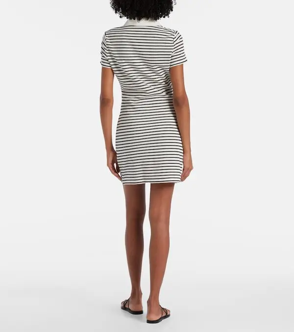 Veronica Beard Lanier Striped Minidress - White