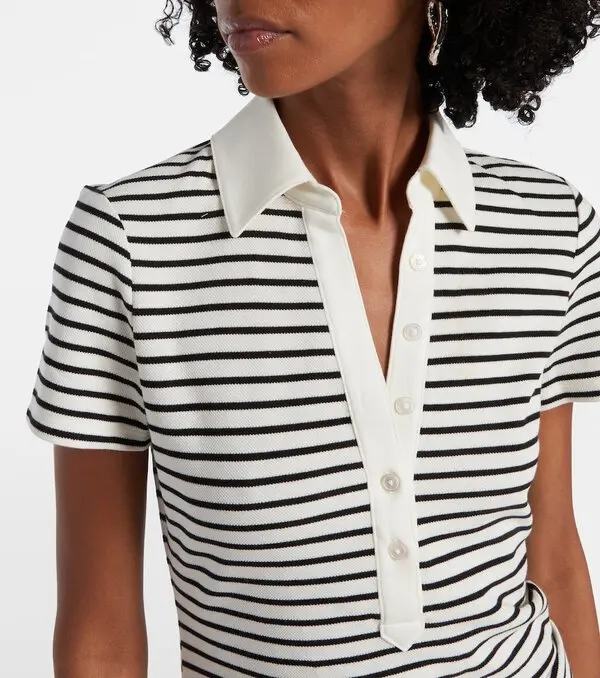 Veronica Beard Lanier Striped Minidress - White