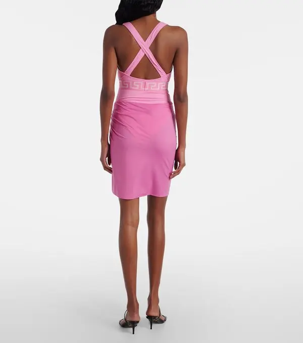 Versace Safety Pin Gathered Miniskirt