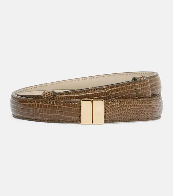 TOTEME Leather Belt - Green