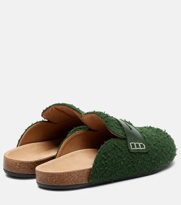 JW Anderson Felt Mules - Green