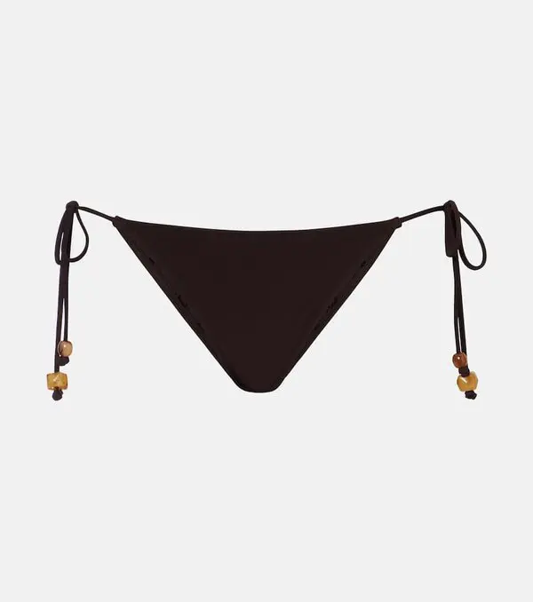 Tory Burch Beaded Bikini Bottoms - Brown