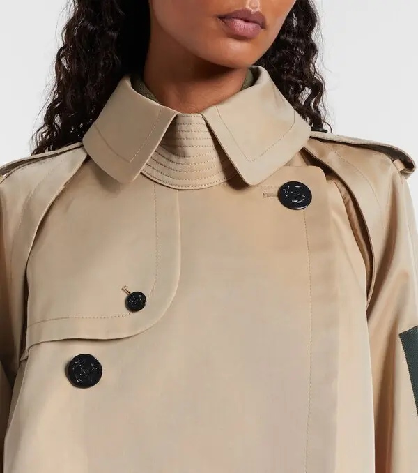 Sacai Cotton-blend Gabardine And Twill Jacket - Beige