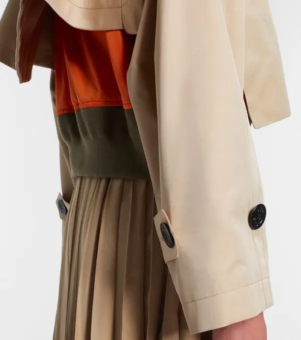 Sacai Cotton-blend Gabardine And Twill Jacket - Beige
