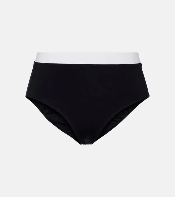 Staud Devon High-rise Bikini Bottoms - Black