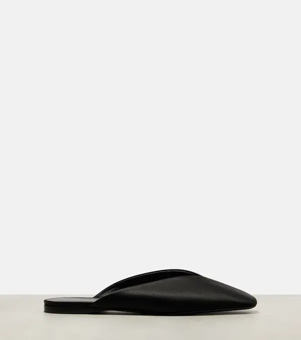 Max Mara Satin Mules - Black