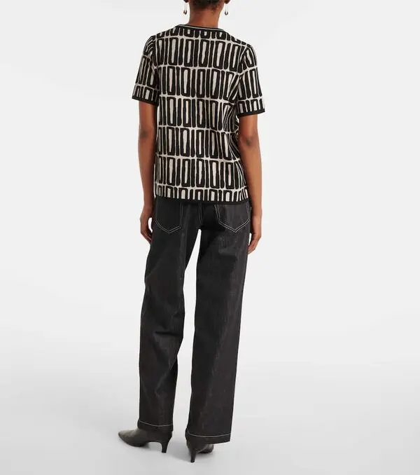 Max Mara Ramo Printed Cotton Top