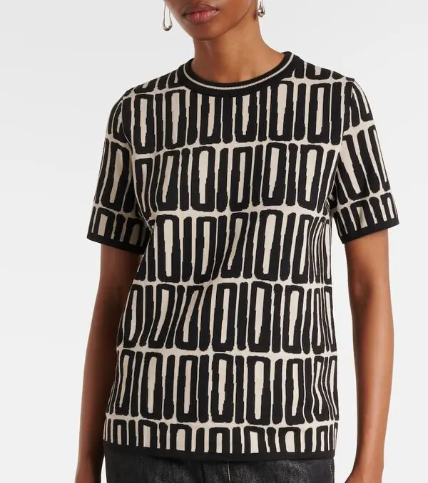 Max Mara Ramo Printed Cotton Top