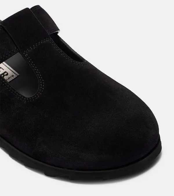 ROGER VIVIER Slidy Viv Suede Mules - Black