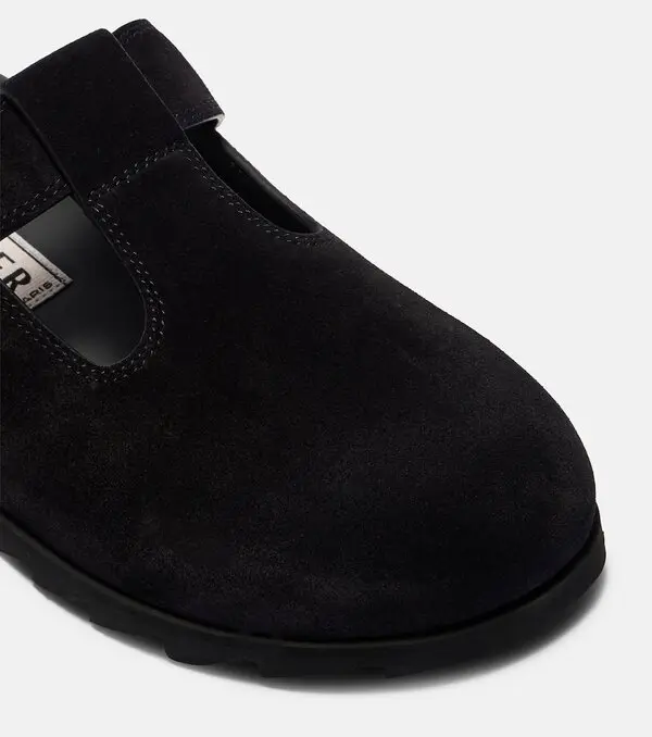 ROGER VIVIER Slidy Viv' Suede Mules - Black