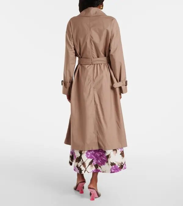 Max Mara Fiorito Cotton-blend Twill Trench Coat - Beige