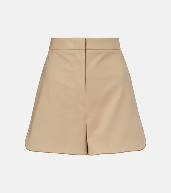 Max Mara High-rise Cotton-blend Shorts