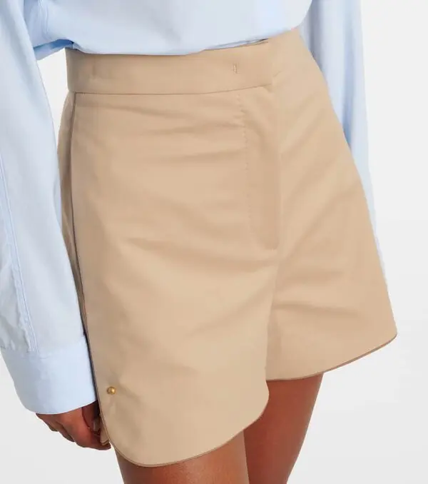 Max Mara High-rise Cotton-blend Shorts
