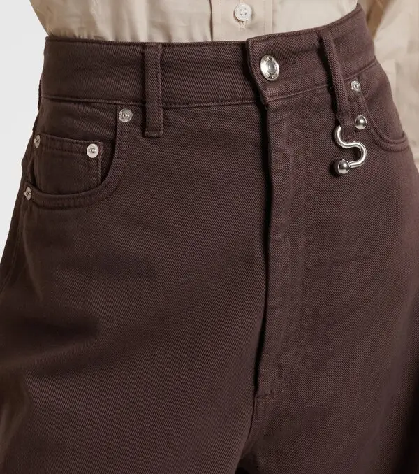 Sportmax Siamese Mid-rise Wide-leg Jeans - Brown
