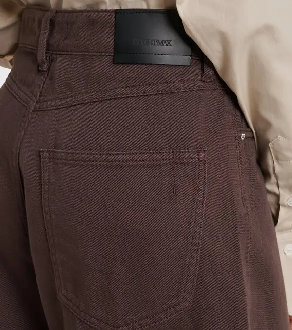 Sportmax Siamese Mid-rise Wide-leg Jeans - Brown